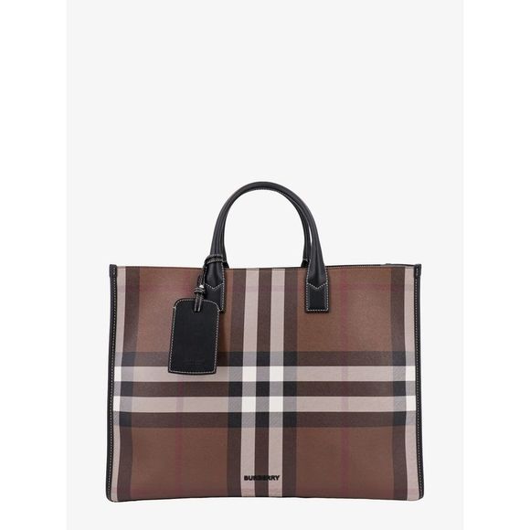 Burberry | Bags | Burberry Man Coated Canvas Handbag With Burberry ...